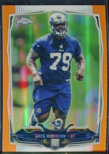 2014 Topps Chrome Orange Refractor Greg Robinson #135 St. Louis Rams | eBay