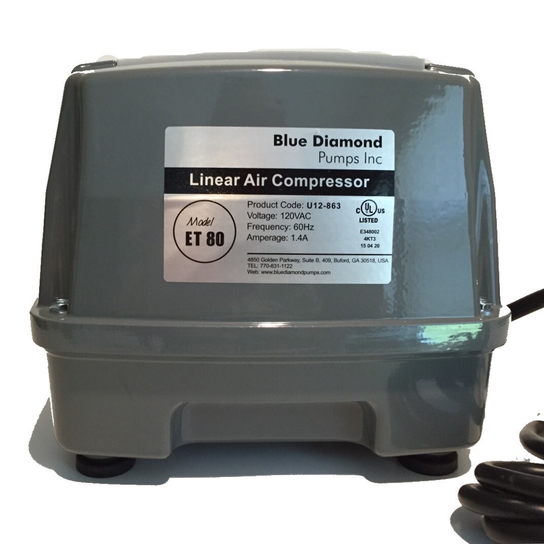 BLUE DIAMOND ET80 SEPTIC AIR PUMP AERATOR HIBLOW HP80 REPLACMENT | eBay