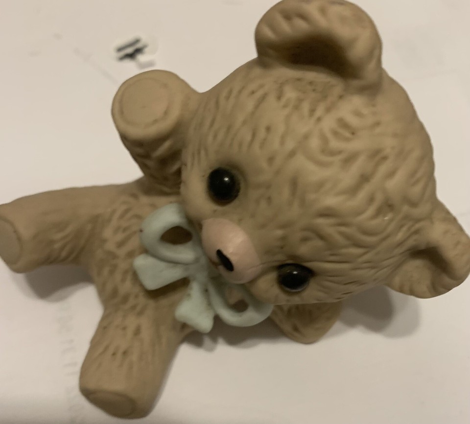 Vintage Teddy Bear Tumbling Figurine "FLOP" Ceramic Porcelain 3 ...