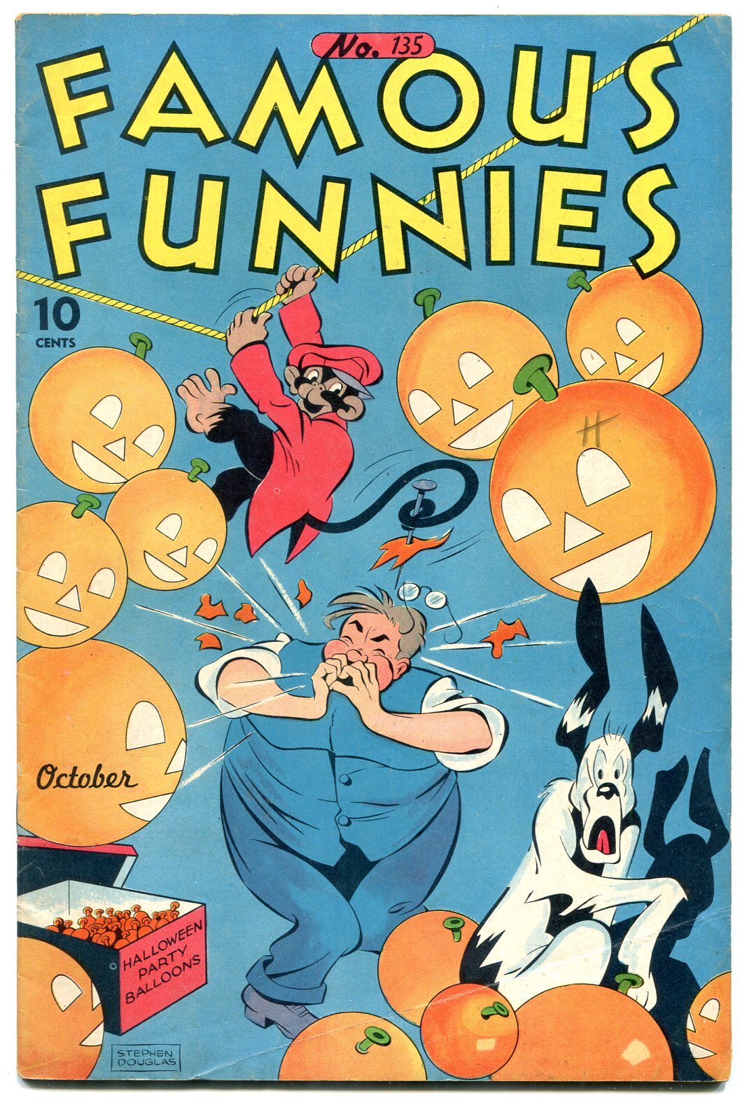 FAMOUS FUNNIES #135-WW2-Halloween cover-BUCK ROGERS-CARLSON vf- | eBay