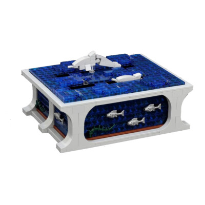 A Small Kinetic Sculpture of Two Dolphins Swimming 568 Pieces MOC Build ...