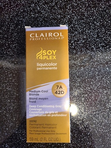 CLAIROL SOY 4 PLEX LIQUICOLOR 7A/42D Permanent Liquid Hair Color ~ 2 fl ...