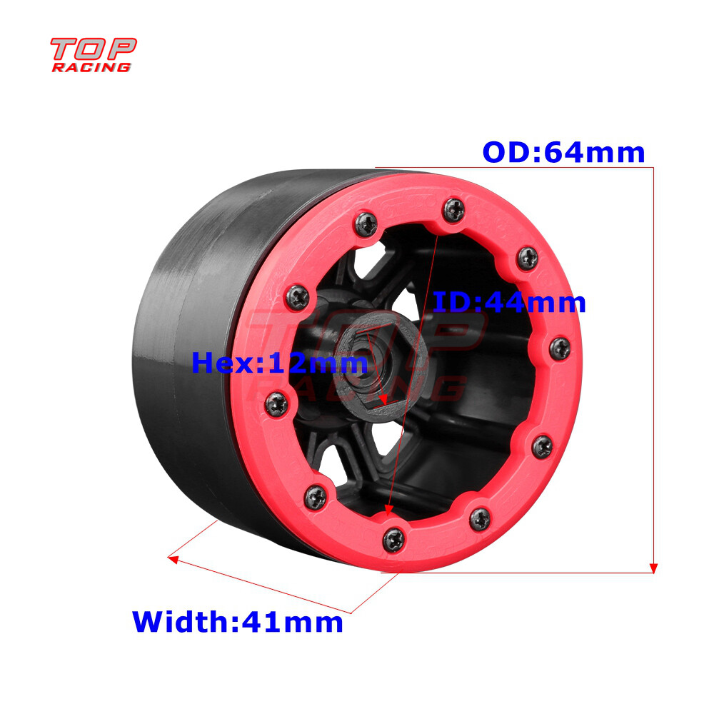 4PCS 2.2" Beadlock Wheel Rims For 1/10 RC Crawler Axial SCX10 RR10 ...