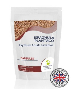 Ispaghula Plantago 350mg Psyllium Husk 30 Capsules Pills Supplements | eBay