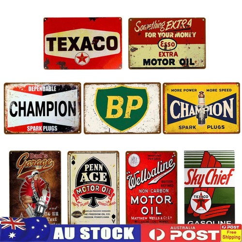 Letters Vintage Rectangle Tin Sign Home Wall Pendant Art Decorative ...