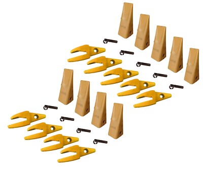 9 - CAT Style J200 Backhoe Bucket Shanks 1" Lip, Dirt Teeth - 1U-3202 ...