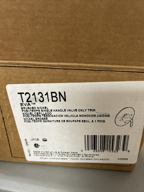 Moen T2131BN Eva Posi-temp Valve Trim Only Brushed Nickel for sale ...