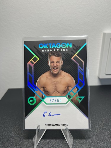 Oktagon MMA Niko Samsonidse Signature Blue 37/60 Sammelkarte Autogramm ...