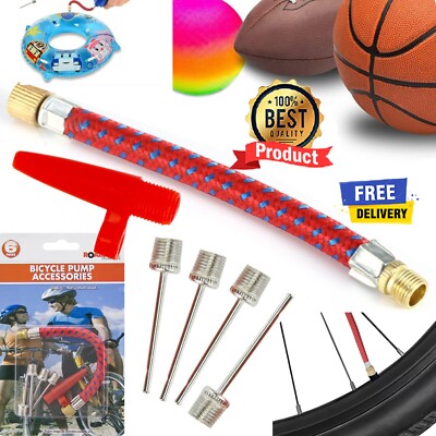 Ball Football Needle Adaptor Valve Inflator Rugby Vollybal Adapter Bike ...
