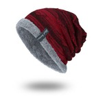 Zonbailon Men's autumn winter knitted wool hat plush warm outdoor ...