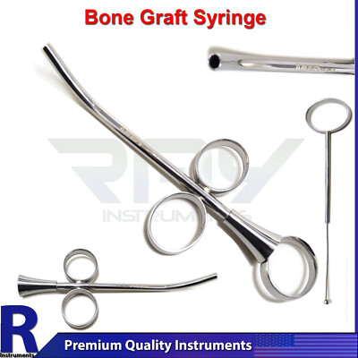 Bone Graft Syringe Curved Used in Grafting Dental Surgical Implant ...
