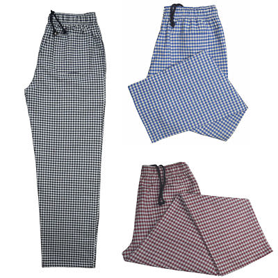 Chef Trousers Excellent Quality Unisex 3 Pocket Elasticated Chef Check ...
