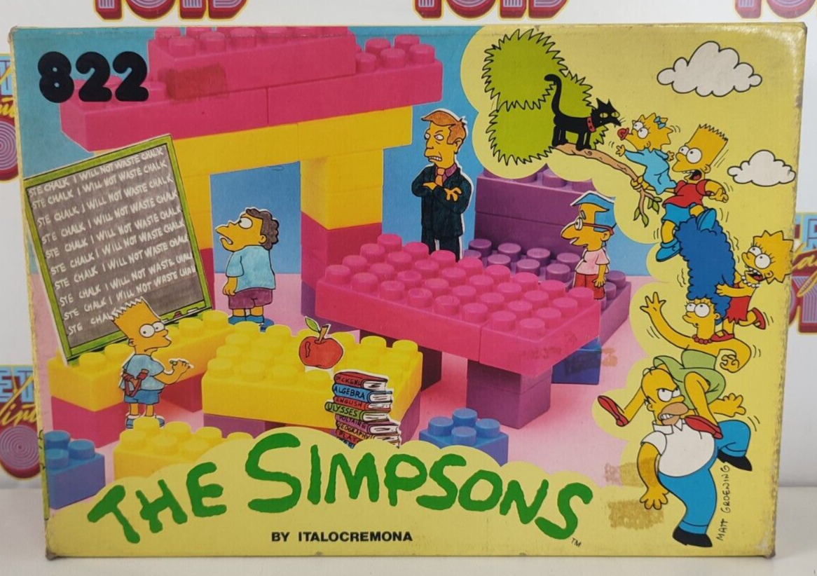 THE SIMPSONS 822 ITALOCREMONA PLAYSET SCHOOL 1992 BRICK BLOCKS ...