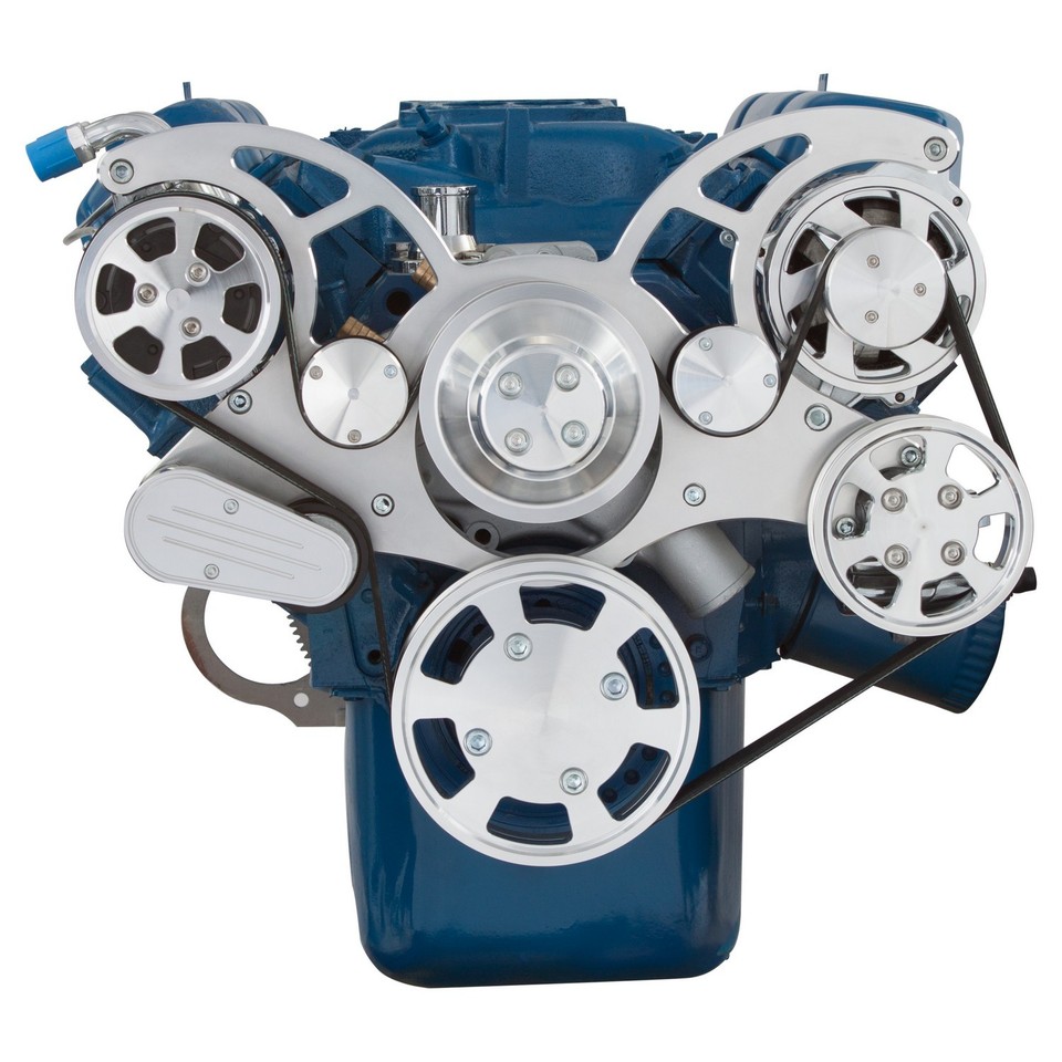 Ford 351C 351M 400 Serpentine Pulley System Air Conditioning Kit ...