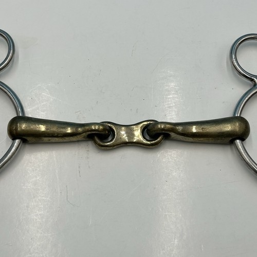 Horse Bit - 3 Ring SS Double Jointed Elevator Gag - Jumping Dressage 5. ...