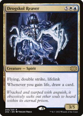 MTG Magic the Gathering Drogskol Reaver (205/686) Double Masters 2022 ...