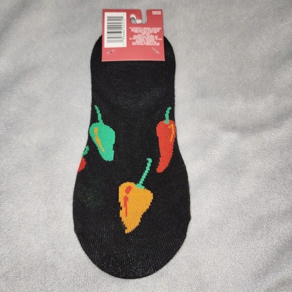 Juncture taco & peppers Women's Fashion no slip shoe Liner Socks 2 pack ...