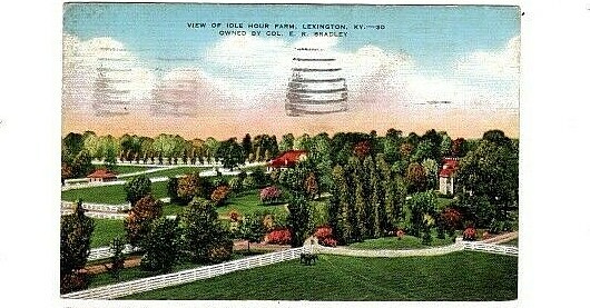 1943 Postcard. View of Idle Hour Farm, Lexington, Kentucky | eBay