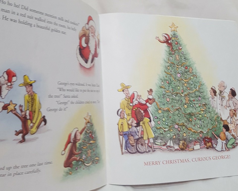 Merry Christmas Curious George Paperback Book Margret H.A. Rey ...