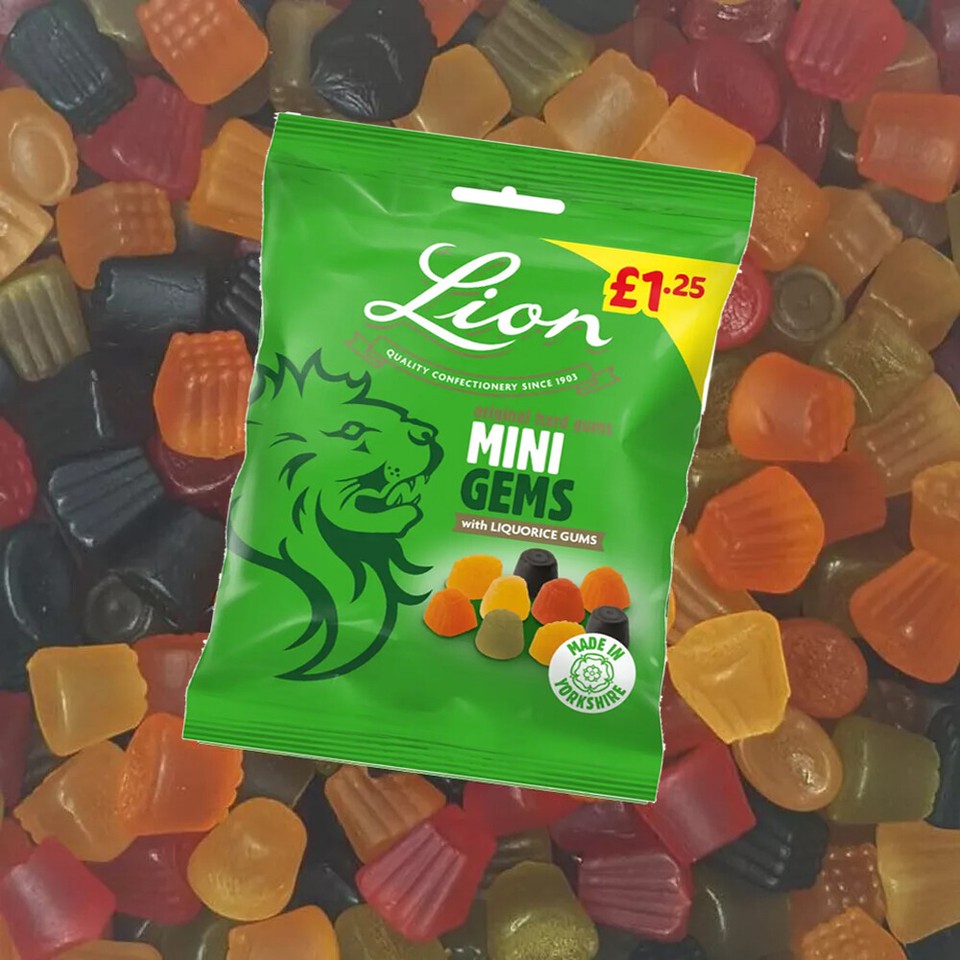 Lion Midget Gems Wine Gums Liquorice Gums Fruit Salad Retro Sweets Bags ...