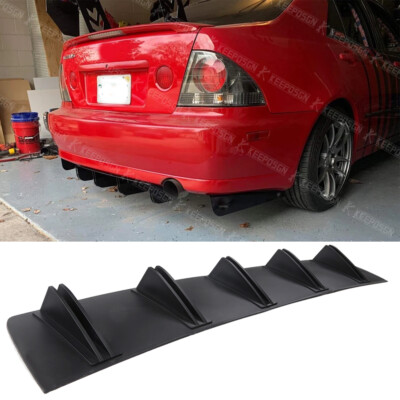 For Lexus IS300 IS350 Rear Diffuser 10 Fins Bumper Lip Splitter Spoiler ...