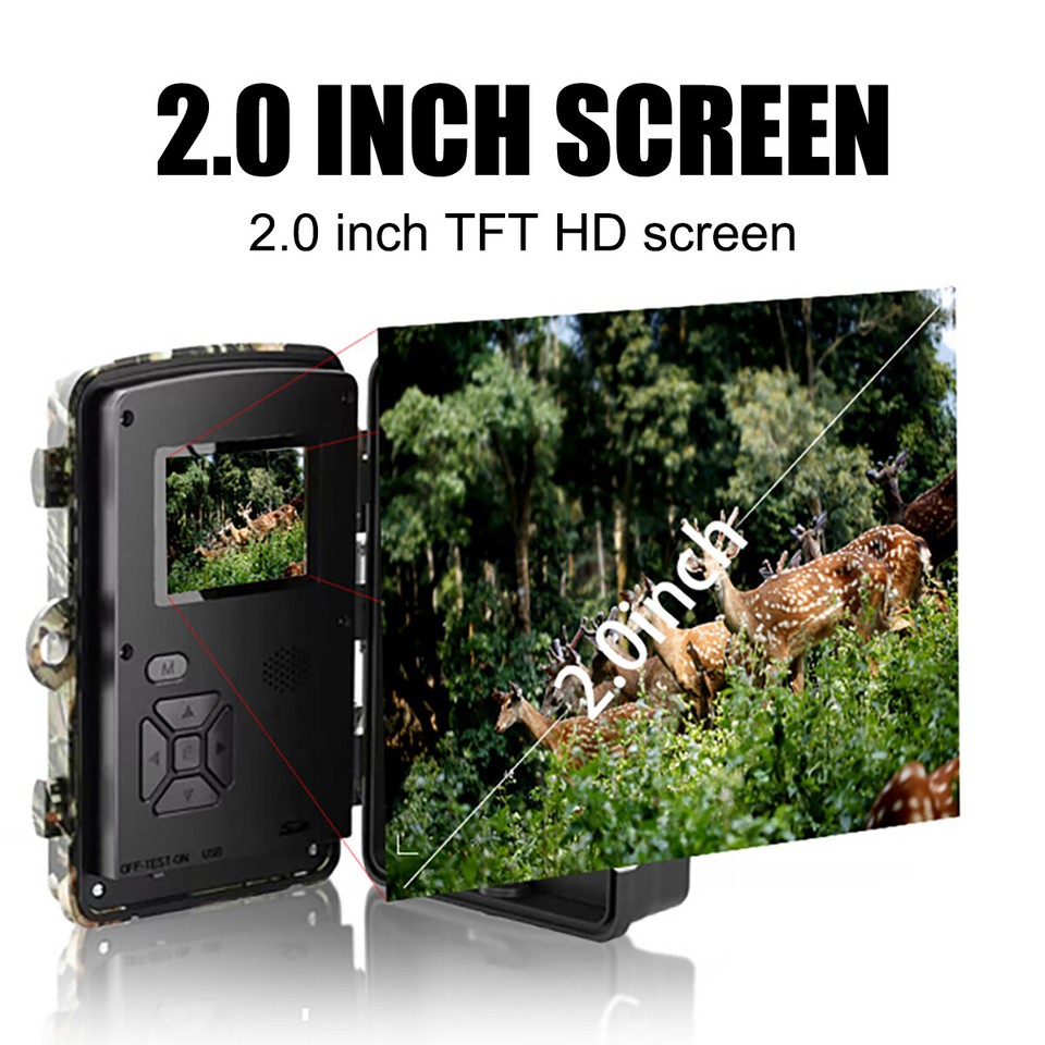 Wildlife Trail Camera 1080P Game Night Vision Outdoor Motion Hunting ...