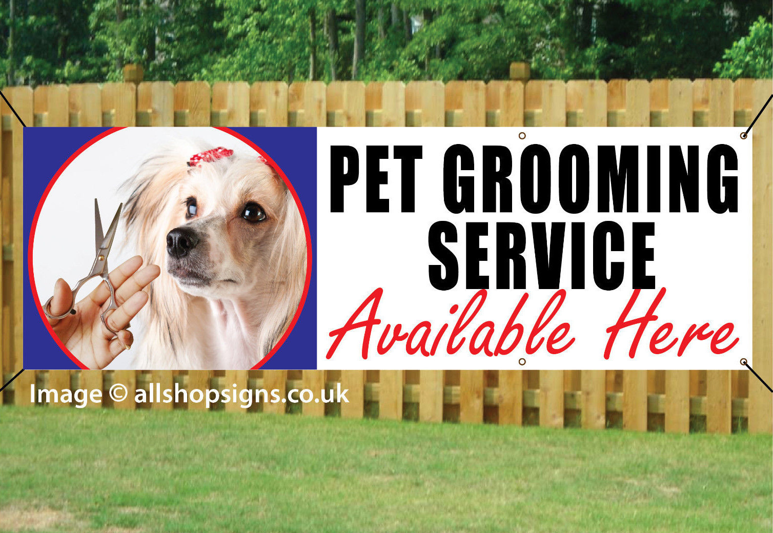 PET GROOMING SIGN PVC Printed BANNER OUTDOOR SIGN PVC with Eyelets | eBay