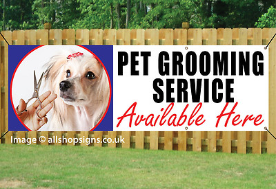 PET GROOMING SIGN PVC Printed BANNER OUTDOOR SIGN PVC with Eyelets | eBay
