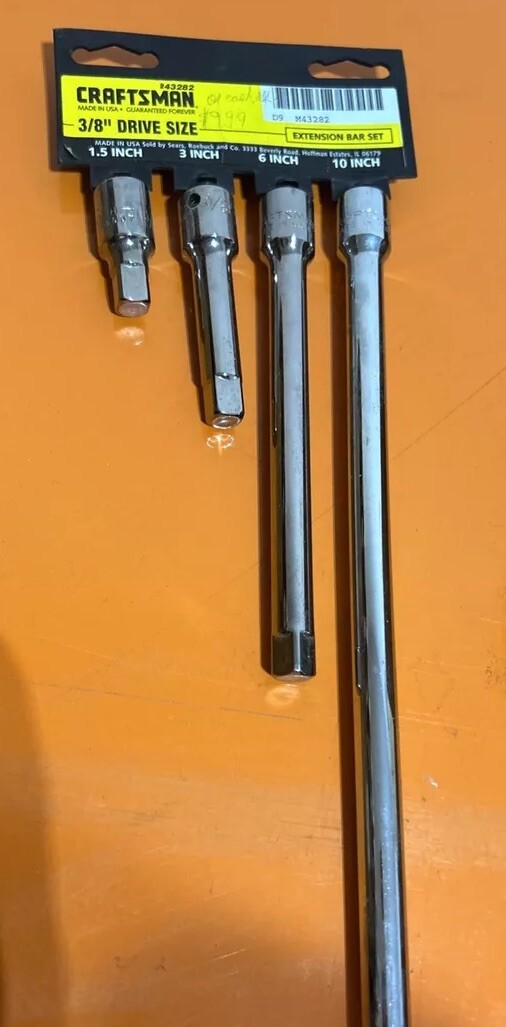 NEW Vintage Craftsman 3/8" Drive 4pc Extension Set 43282 Made In USA ...