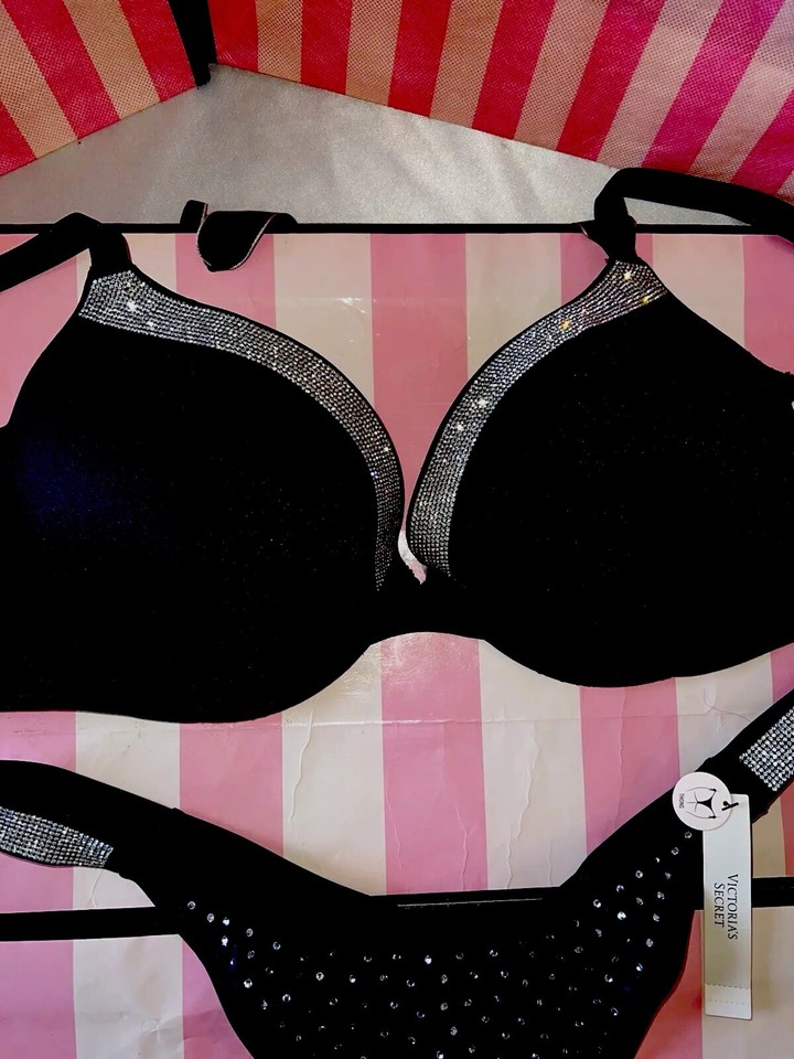 Victorias Secret Swim Suit Shine Strap Push-Up 38D XL Thong Stunning | eBay