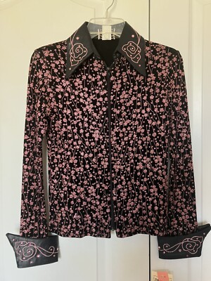 1849 Authentic Ranchwear Show Slinky Jacket, Size XSmall, Pink/black | eBay