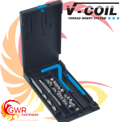 M9 x 1.25mm - V-Coil Thread Repair Kit - Wire Thread Inserts Kits Fits ...