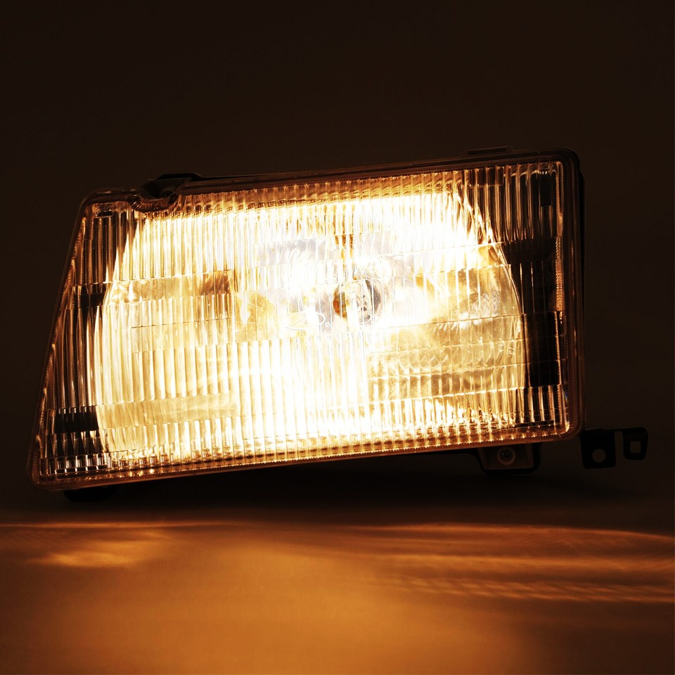 Pair Headlights Headlamps w/Bulbs& Wiring Kit Clear For Peterbilt 377 ...