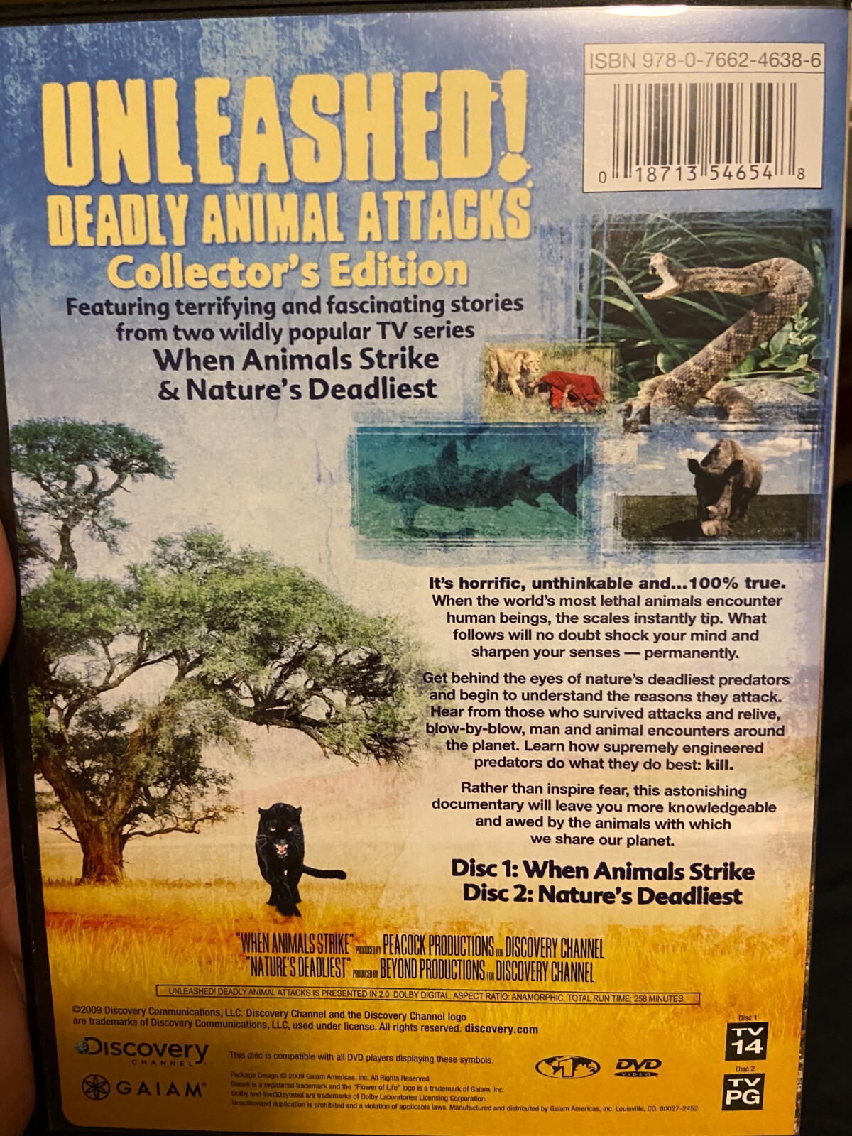 Unleashed : Deadly Animal Attacks region 1 DVD (2 discs) Discovery ...