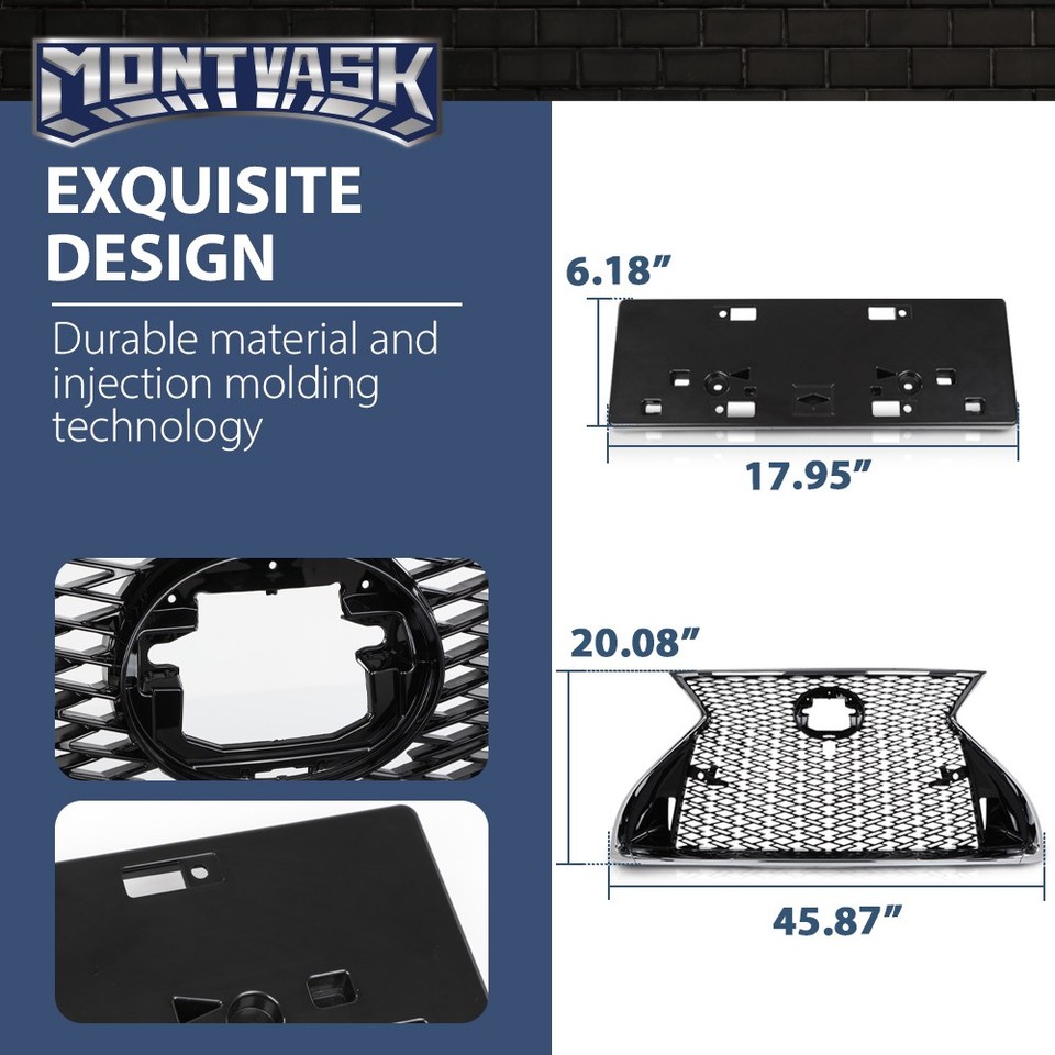 Front Bumper Conversion to 18+ LS F-Sport Style Fit For 07-09 Lexus ...