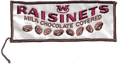 Milk Chocolate Covered Raisinets Embroidered Patch 2 3/8" x 8 3/8" | eBay