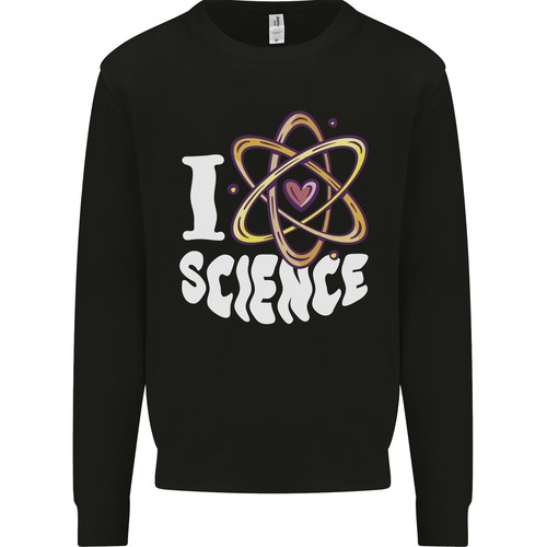 I Love Science Physiques Chimie Biologie Maniaque Hommes Pull | eBay