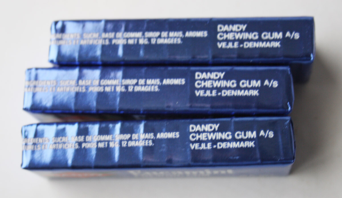 3X RARE VINTAGE 80'S DANDY EUCAMINT CHEWING GUM PACKS DENMARK GREECE ...