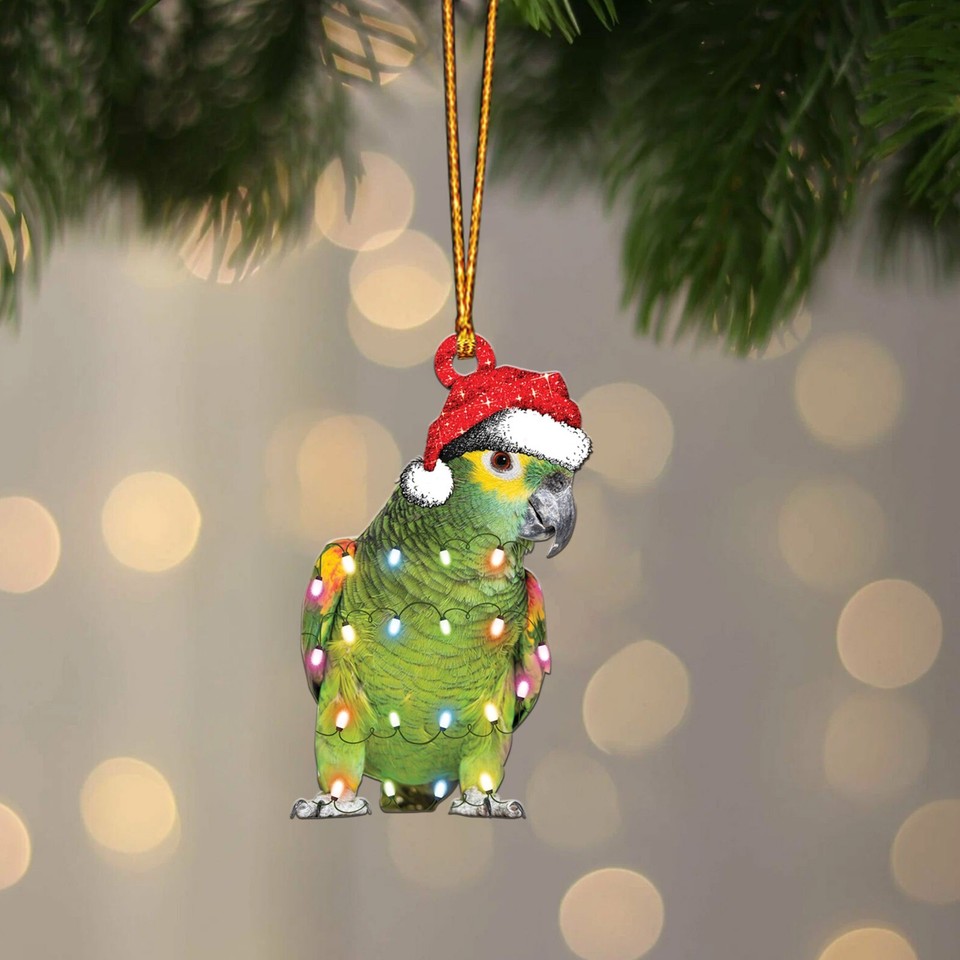 Amazon Parrot Christmas Light Ornament, Christmas Tree Decor, Love ...