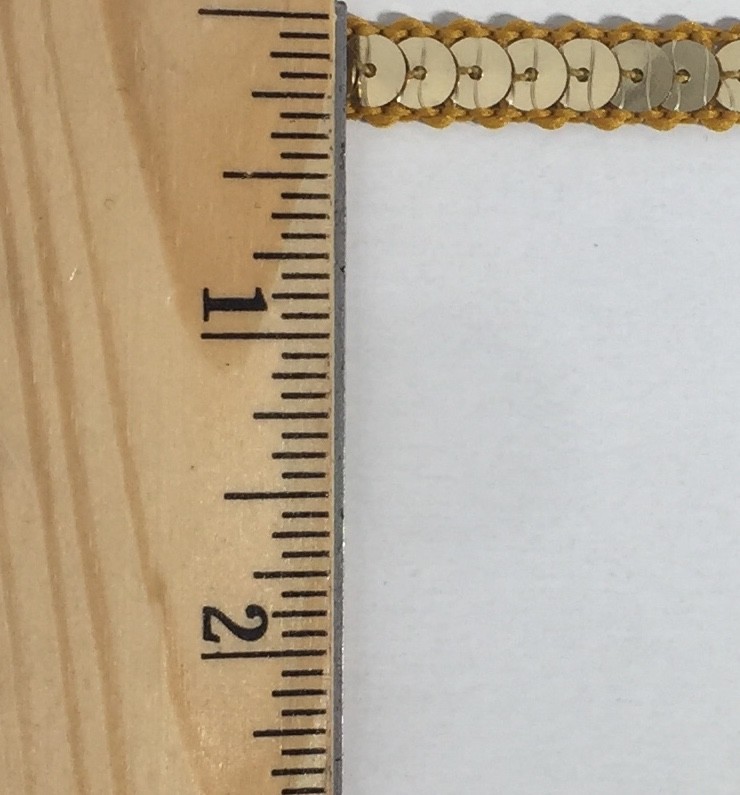 Single Row Sequin with Knitted backing - 20 Continuous Yards - Many ...