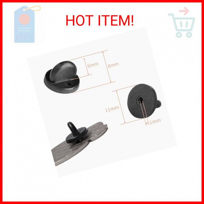 Rubber Pin Backs, 100PCS Lapel Pin Backs, Pin Safety Backs for Brooch ...