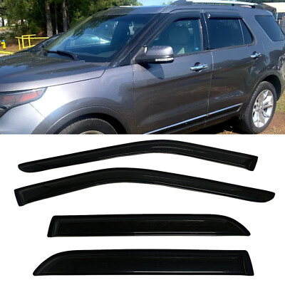 Fit 2011-2019 Ford Explorer Window Visors Sun Vent Shade Rain Wind ...