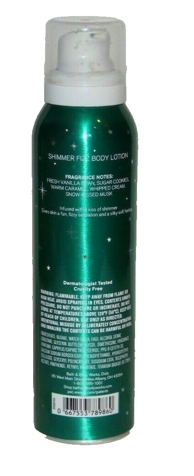 Bath and Body Works VANILLA BEAN NOEL Shimmer Fizz Body Lotion BRAND ...