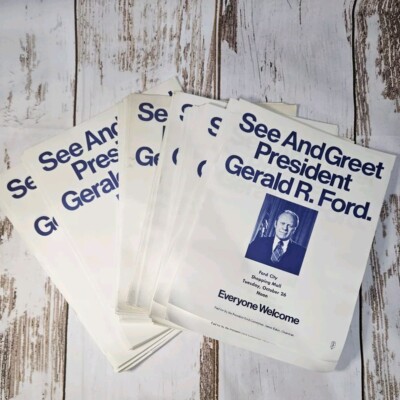 Vintage Gerald Ford Political Campaign Flyer Ford City Shopping Mall ...