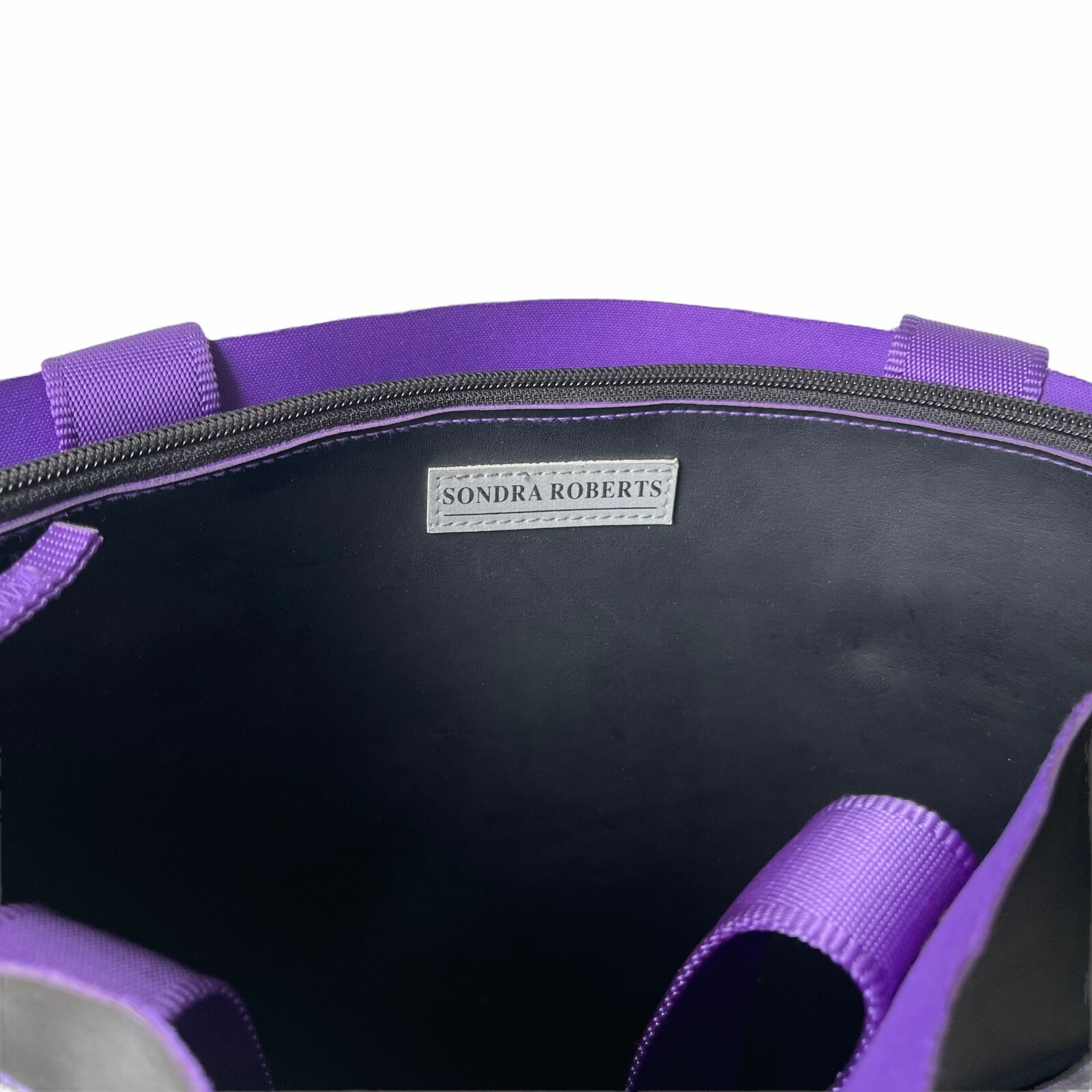 Sondra Roberts Tote Bag Womens Medium Black Purple La… - Gem