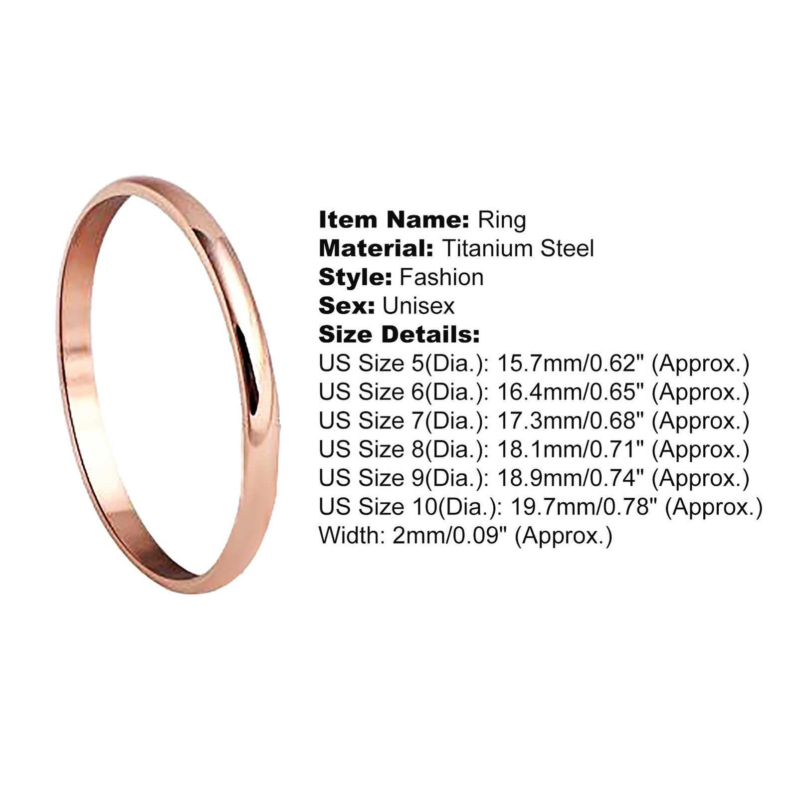 Band Ring Fashionable Finger Jewelry Male Female Band Ring Wear ...