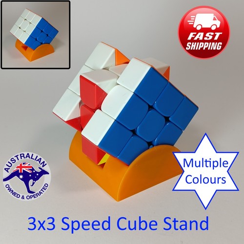 3x3 Speed Cube Stand - Allows Middle to Spin - Multiple Colours Fits ...