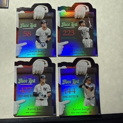 Lot Of 4 2025 Topps Holiday - Aaron judge Nice List Advent Calendar ...