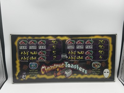 IGT slot machine top glass "Chainsaw & Toasters" Unique 10x 20.5 | eBay