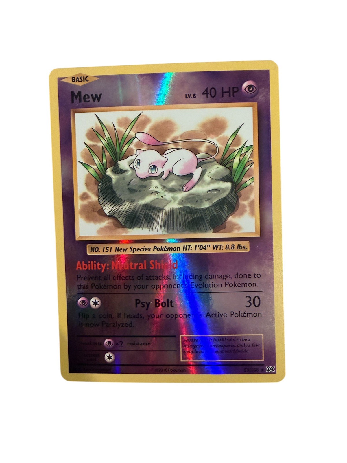 Mew 2016 XY: Evolutions #053/108 Holo Price Guide - Sports Card Investor